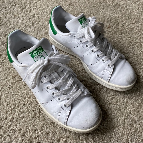 adidas | Shoes | Adidas Stan Smith Classic Leather White Green Icon ...